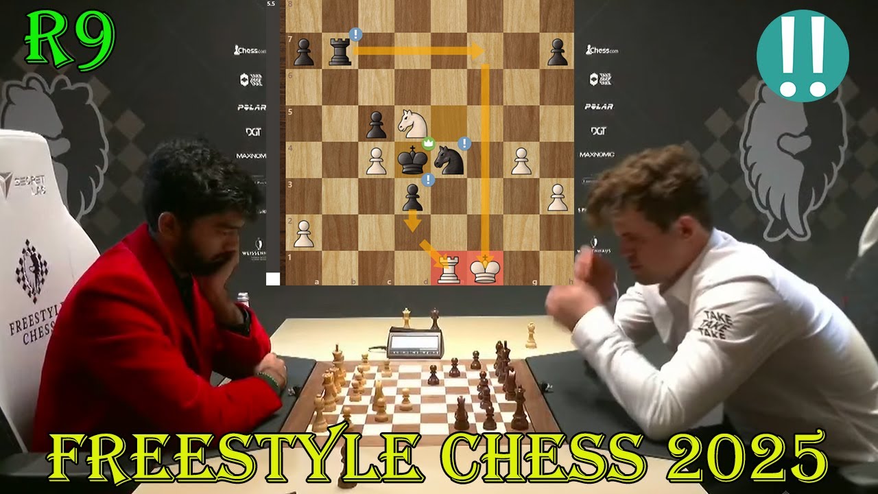 BIG GAME!! Gukesh (2654) vs Magnus Carlsen (2819) || Freestyle Chess ...