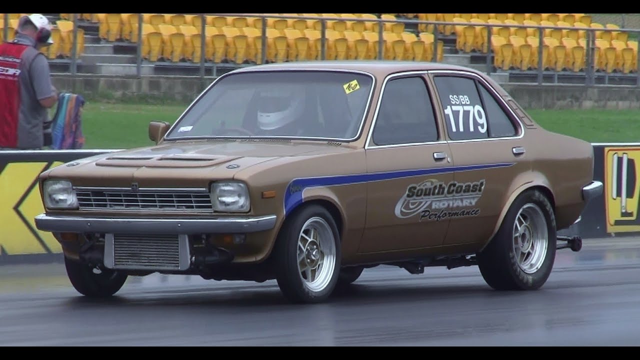SOUTH COAST ROTARY 13B TURBO GEMINI RUNS 9.55 @ 144 MPH SYDNEY DRAGWAY ...