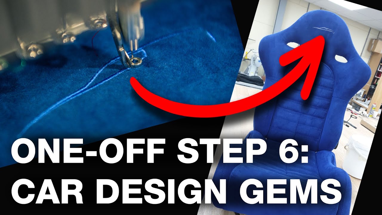 Car design headrest embroidery one-off car interior - Breadvan Hommage ...