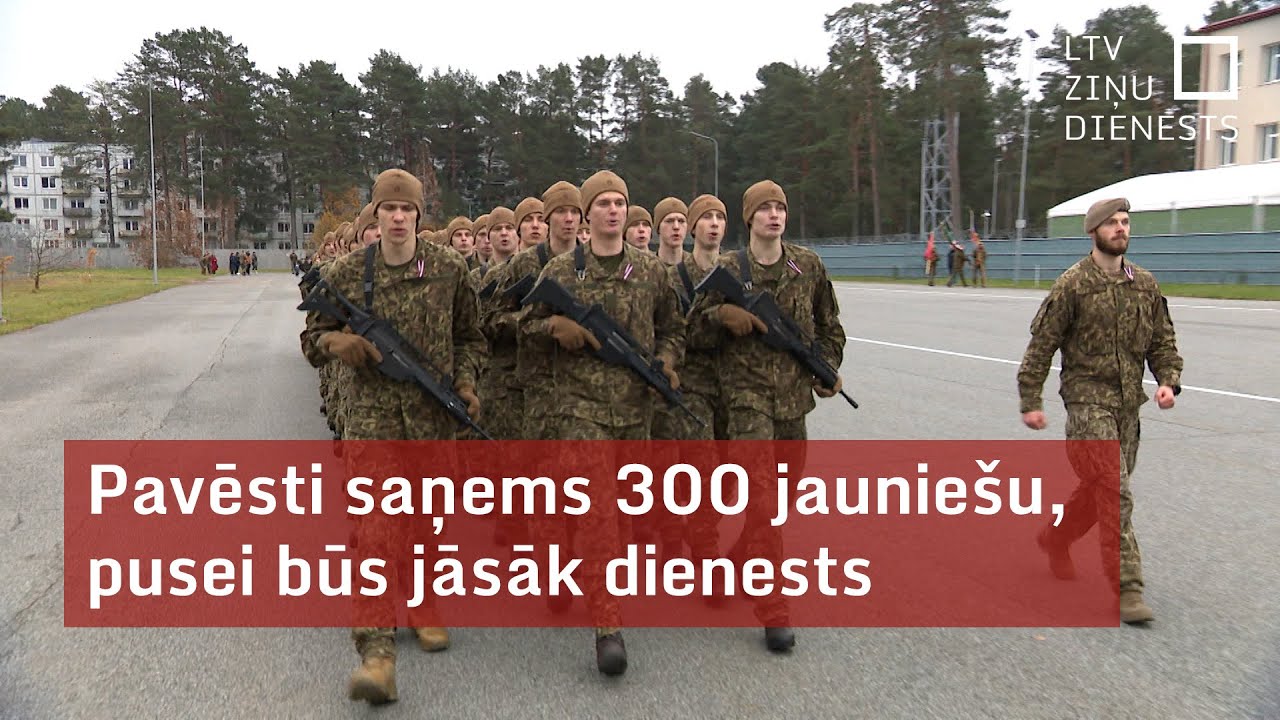Pavēsti saņems 300 jauniešu, pusei būs jāsāk dienests - YouTube