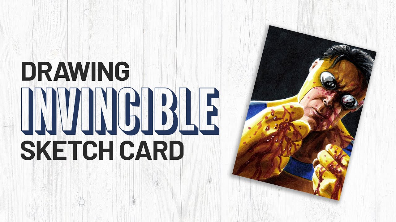 Drawing Invincible on a Sketch Card. - YouTube