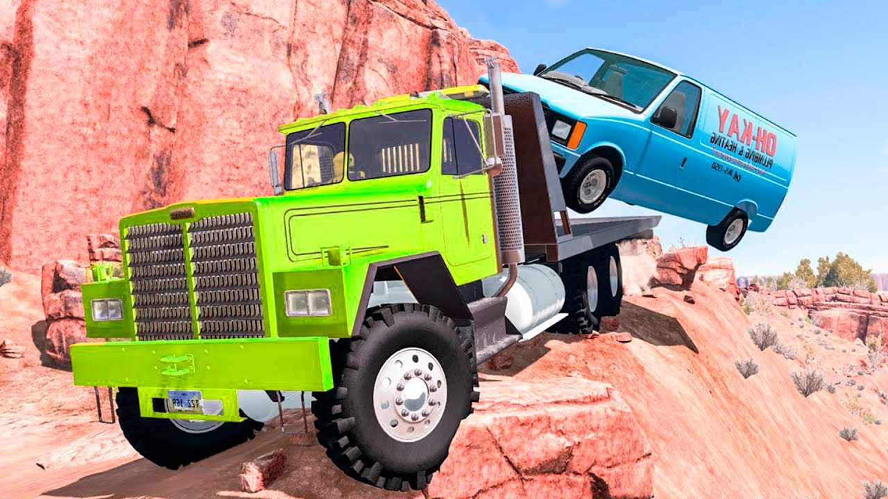 Epic Cliff Drops - BeamNG Drive #3 - YouTube