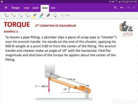 Phys101 - Torque (example 2) - YouTube