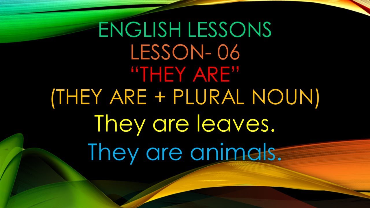 How to use they are - YouTube