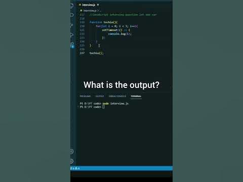 let vs var in JavaScript | Interview question #shorts #javascript #coding #interview #settimeout ...