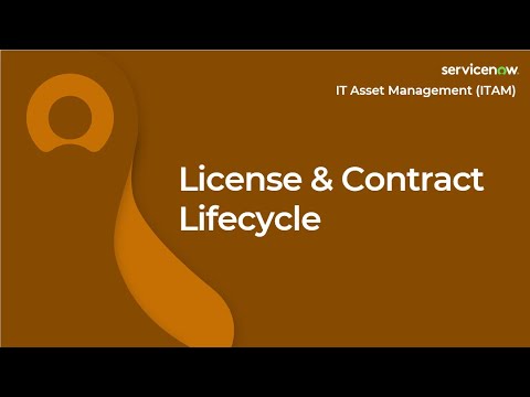[011] License & Contract Life Cycle | ServiceNow ITAM (CIS-SAM & CIS ...