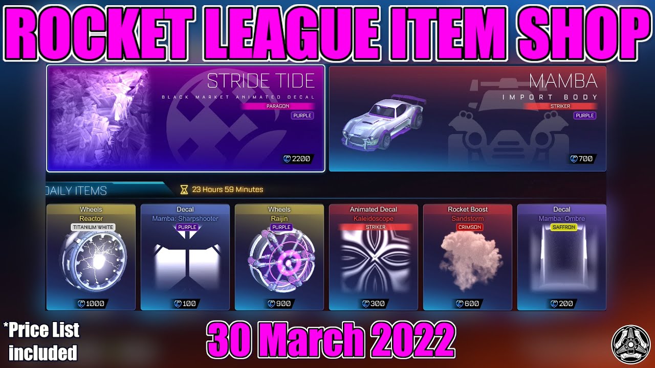ROCKET LEAGUE ITEM SHOP | MARCH-30-2022 | LAMBORGHINI COUNTACH LPI 800 ...