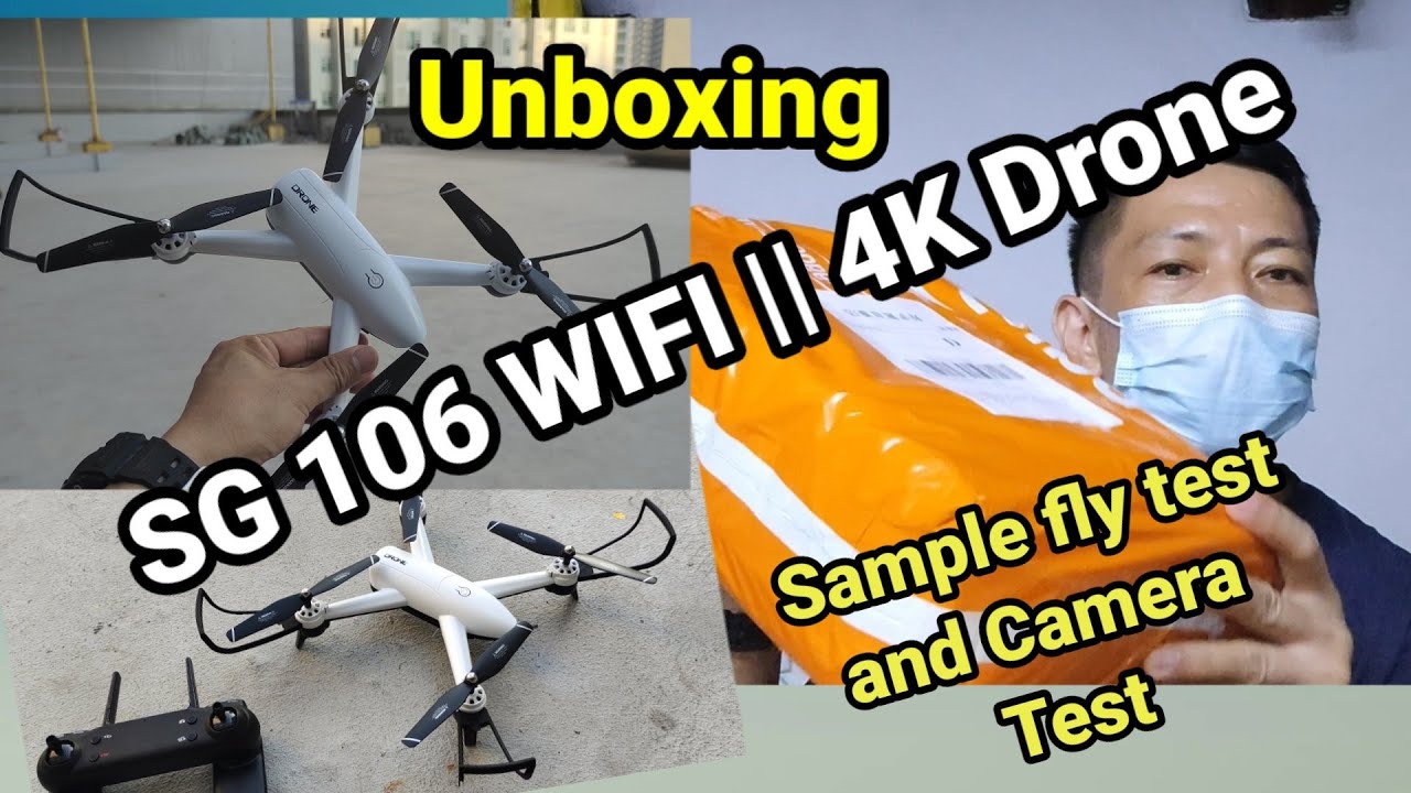Unboxing SG 106 WIFI / FPV 1080 Drone with Sample flight test and ...