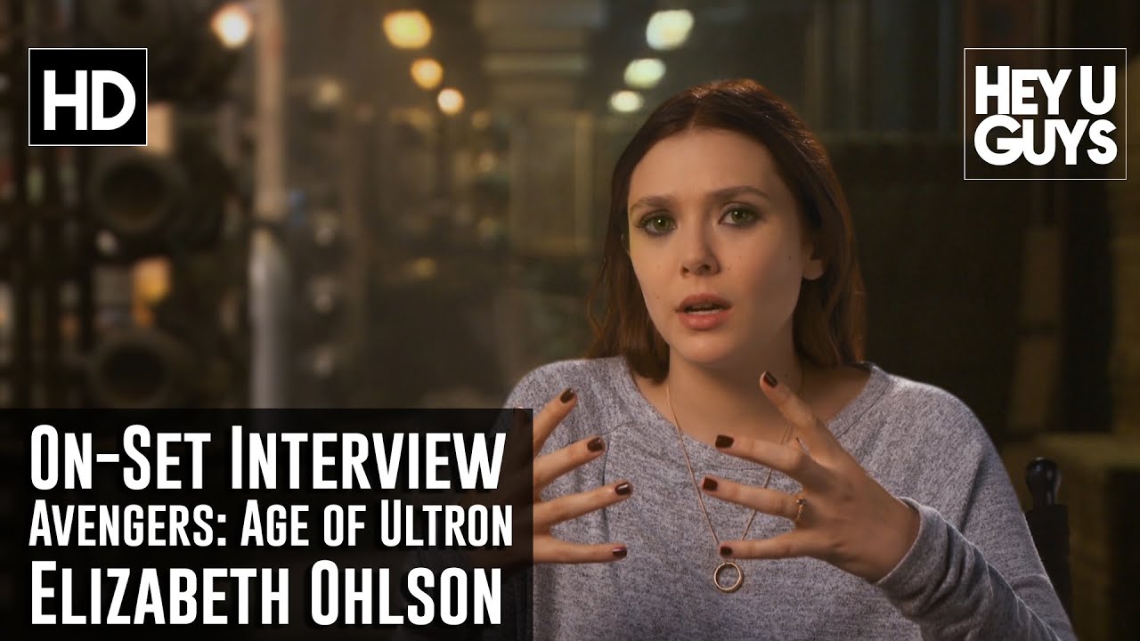 Elizabeth Olsen - Avengers: Age of Ultron On-Set Interview - YouTube