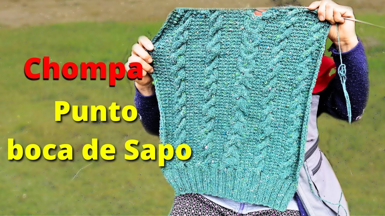 SUÉTER EN "PUNTO BOCA DE SAPO" - Punto llano y cadenas - DOS AGUJAS ...