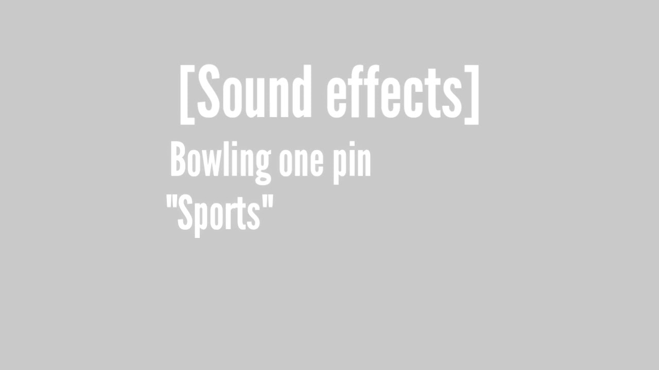 Bowling one pin "Sports" [Sound effects] - YouTube