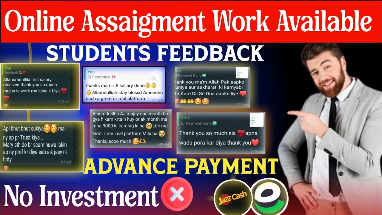 Assignment job available With Proof•(No Investment)Online Earning in Pakistan 2024•Tech komal ...