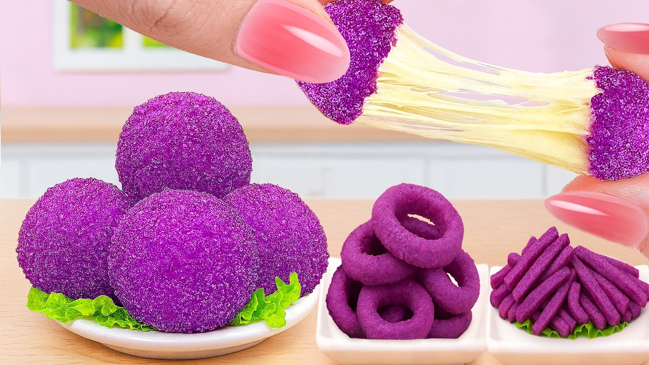 Best Fastfood Recipes 🍕 How to Make Mini Taro Cheese Balls - So Sweet ...