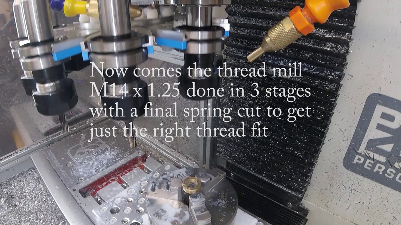 Thread milling a custom thread on a Tormach - YouTube