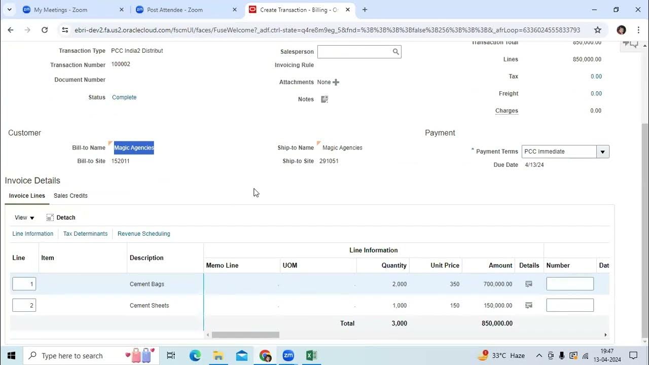 Is it Possible to Maintain Multiple revenue accounts for invoice in Oracle EBs & Fusion ...