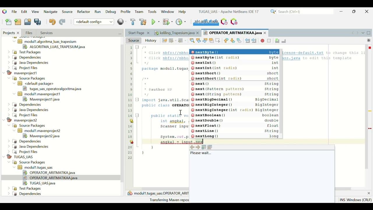 ALGORITMA DAN PEMOGRAMAN / OPERATOR ARITMATIKA (java) - YouTube