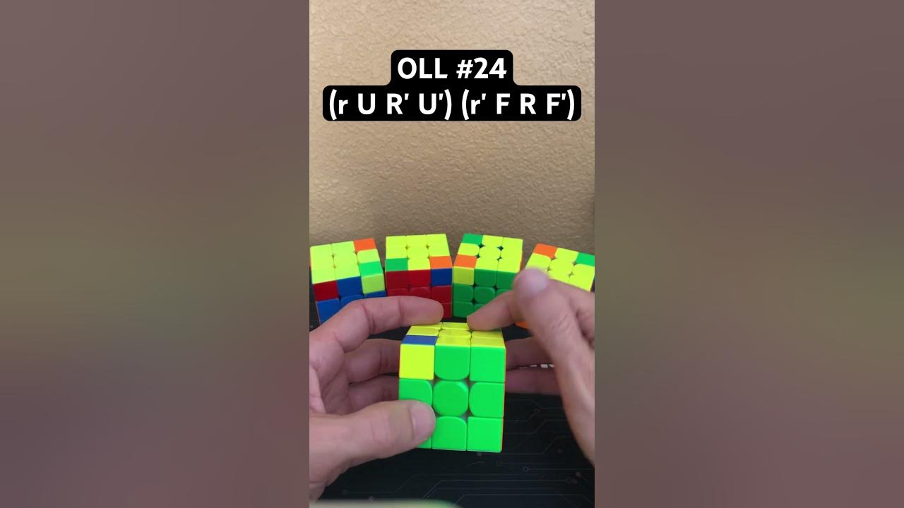 OLL #24 ocll is one of 57 oll algorithms in the CFOP speedcubing method ...