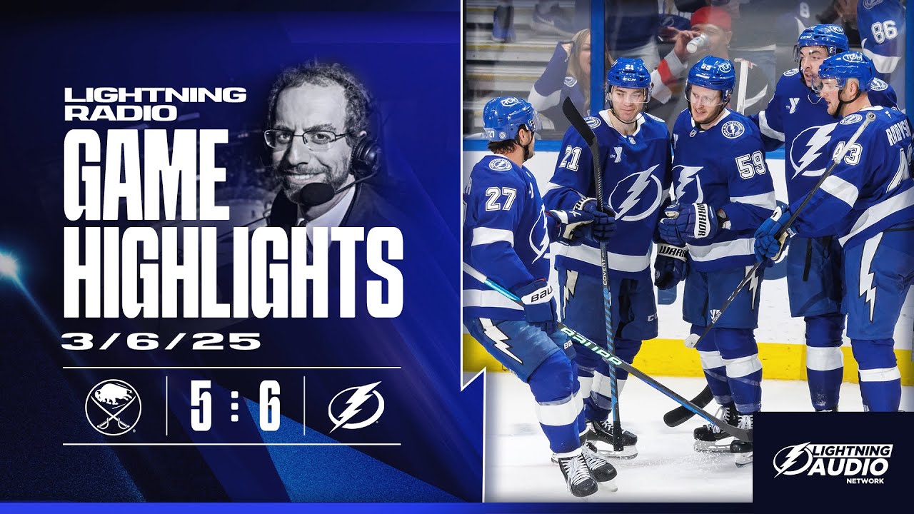 Sabres vs. Lightning | Lightning Radio Highlights | March 6, 2025 - YouTube