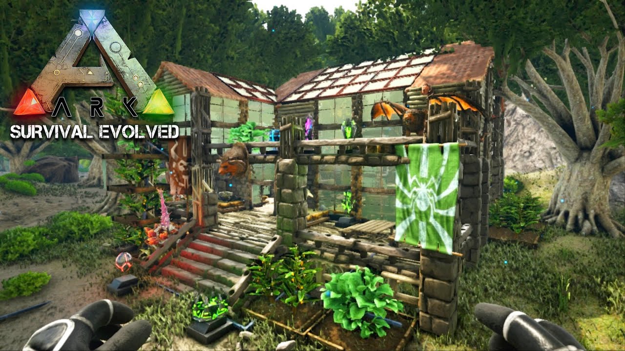 ARK - House Wood & Stone - Valguero (Speed Build ) ! #ark #build # ...