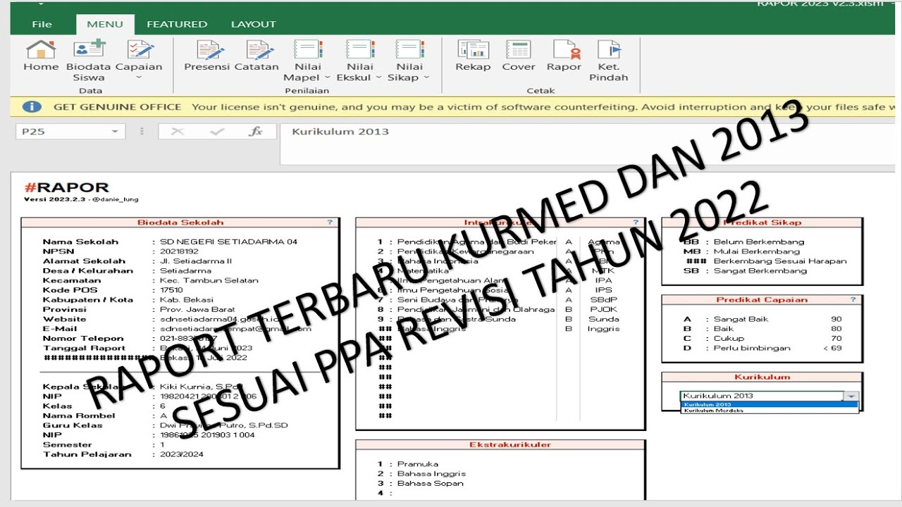 Aplikasi Raport 2024 Terbaru Kurikulum 2013 dan Kurikulum Merdeka ...