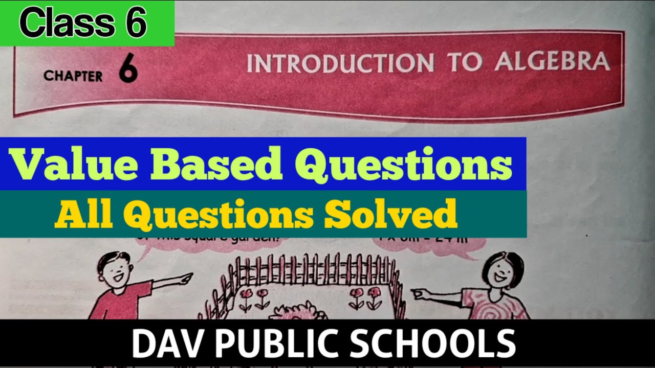 DAV class 6 maths chapter 6 Value Based Questions - YouTube