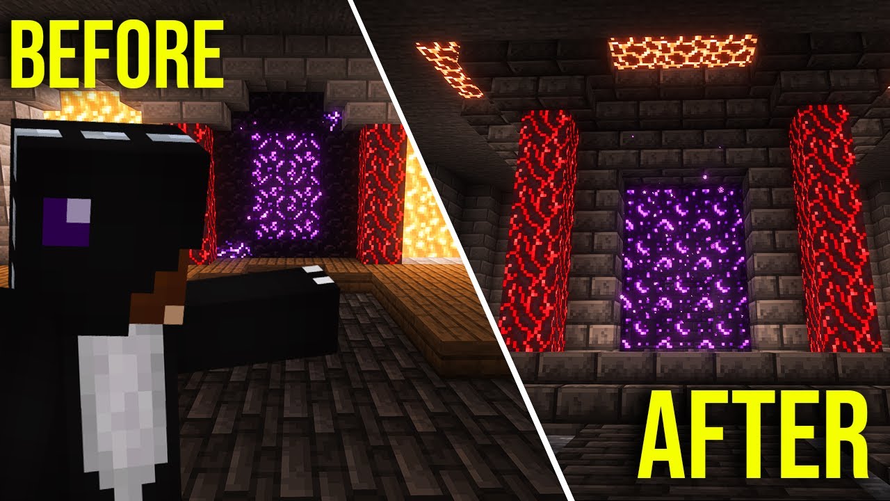 I Transformed the NETHER PORTAL ROOM! | Hardcore Minecraft - YouTube