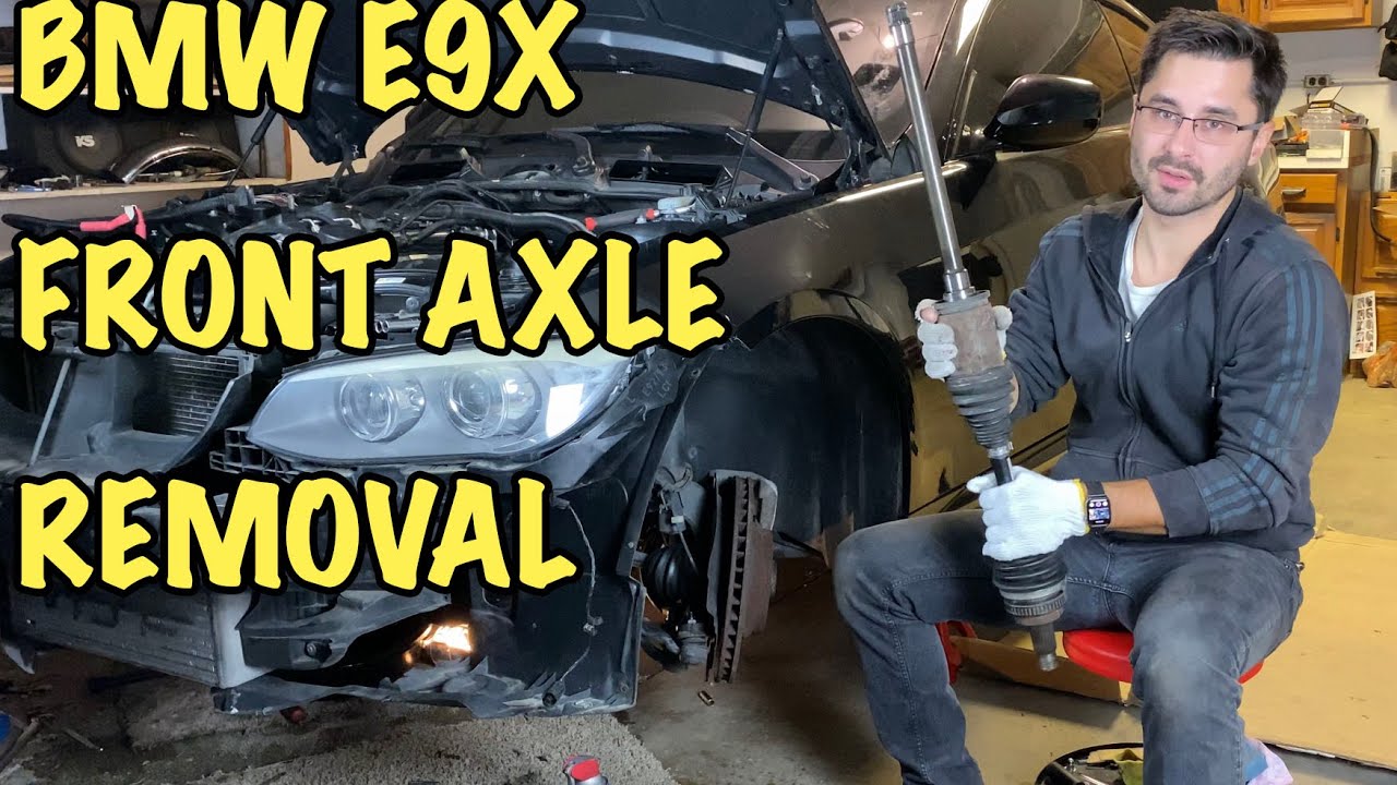 How to Remove BMW Front Axle - CV Axle on BMW E90/E92 xDrive - YouTube