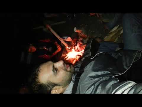 Balikta atesin basinda cay keyfi