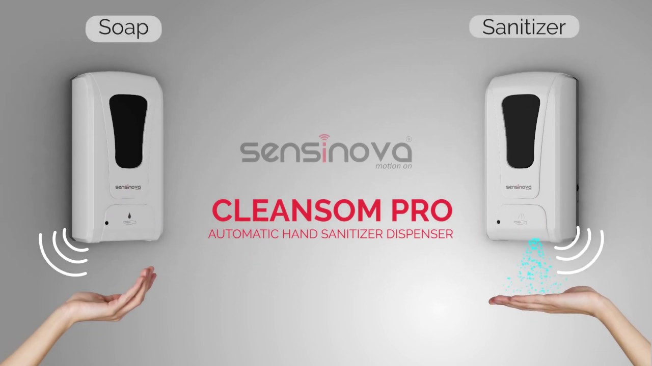 SENSINOVA Cleansom Pro Automatic Hand Sanitizer Machine - YouTube