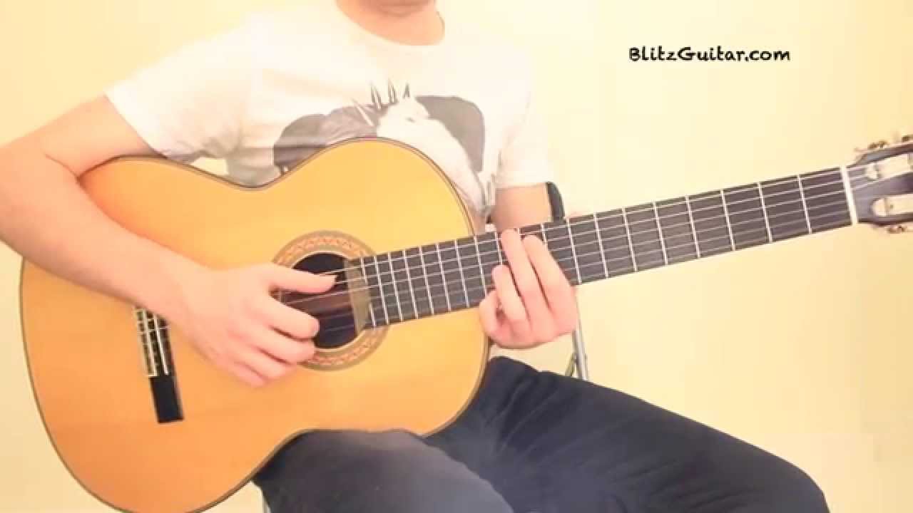 Killer Riff Malaguena Classical Guitar Lesson. One String Riff! - YouTube