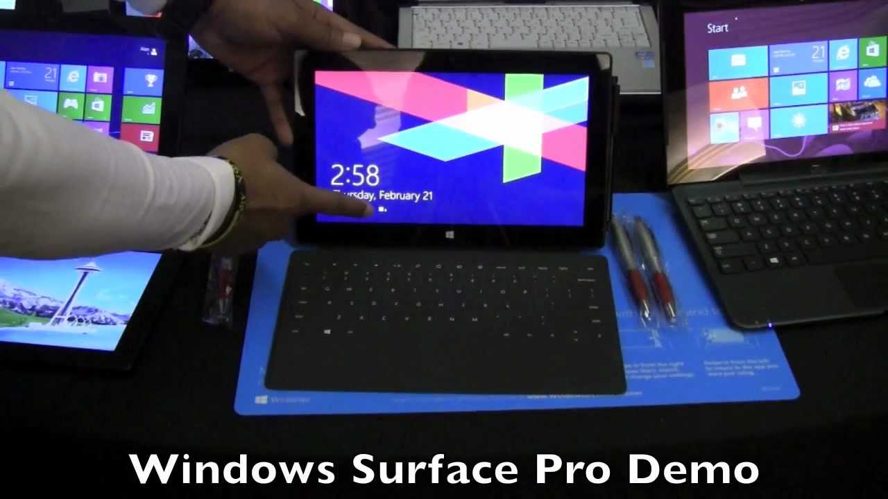 February 2013 - Microsoft Surface Pro Demo - YouTube