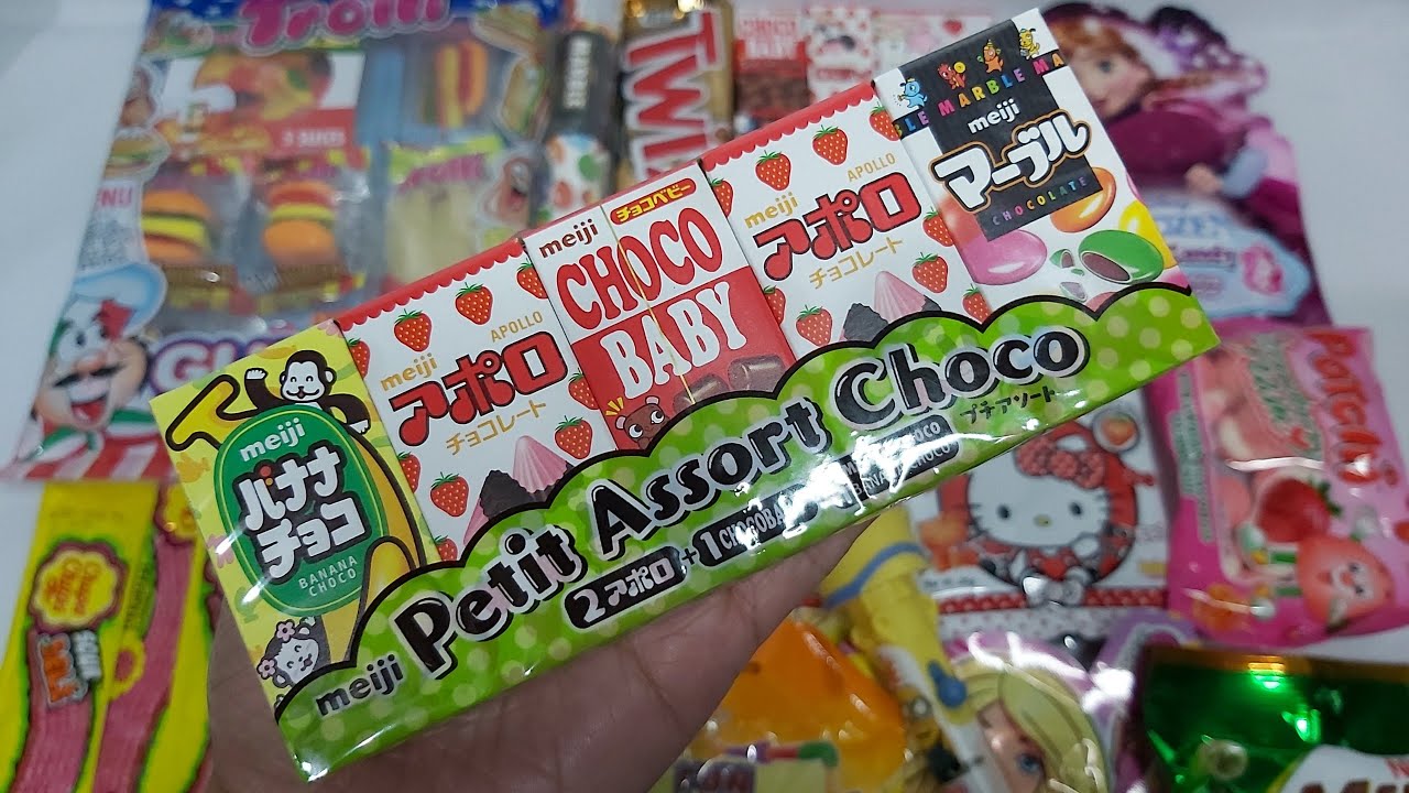 Unboxing 5 Meiji Mini Candy || Choco Baby || Marble Chocolate || Apollo ...