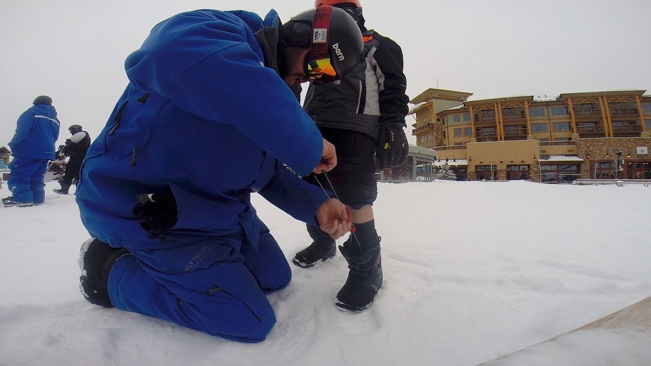 Learn How To Snowboard By Putting Your Boots On Right! - YouTube