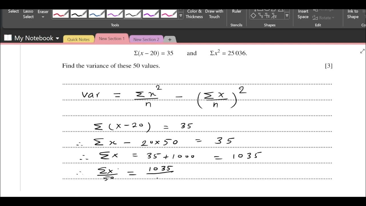 9709/53/O/N/22/q1/Discrete random variable - YouTube