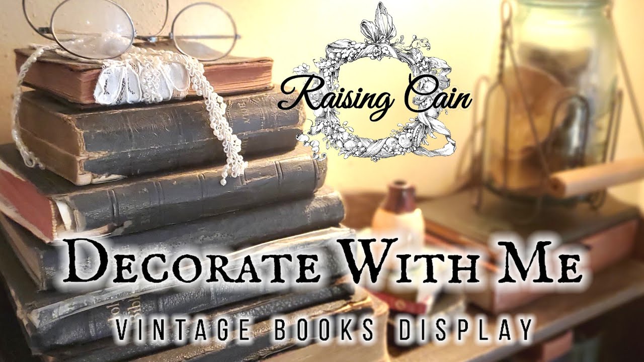 Thrifted Vintage Books & Bookcase • Decorate With Me • Old Bibles ...