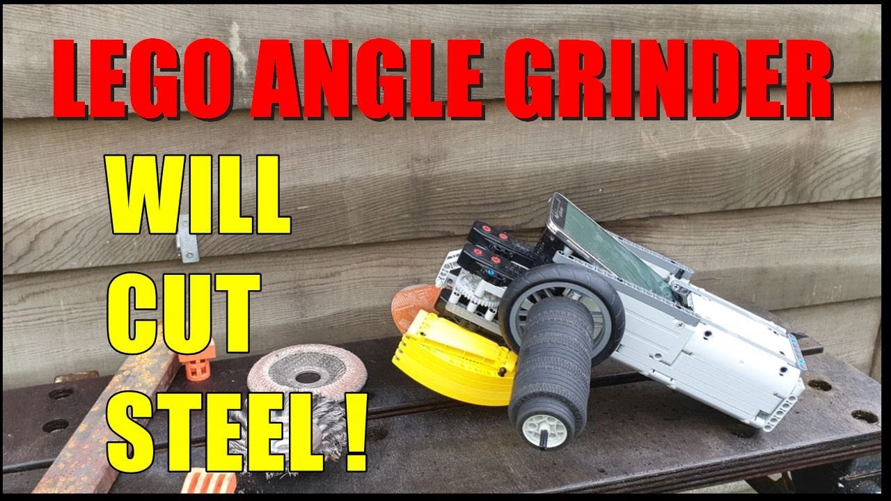 Cutting Steel With Lego! Angle Grinder MOC with BuWizz - YouTube
