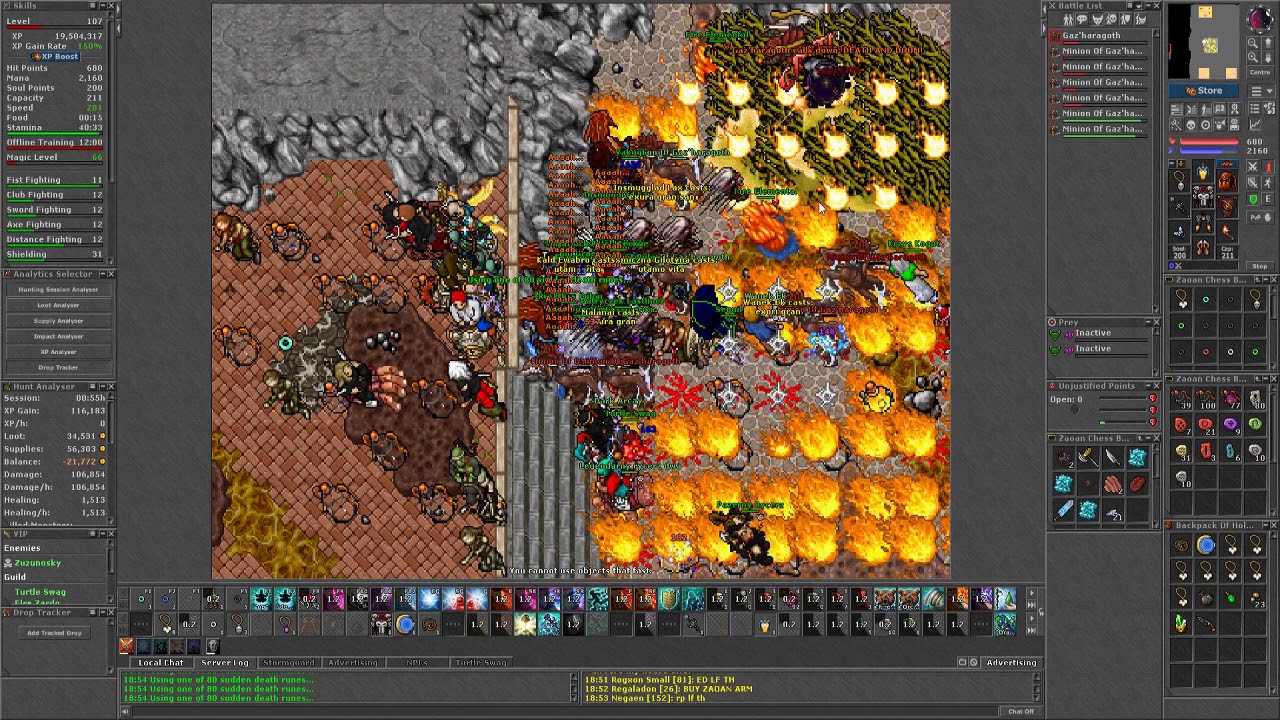 Tibia - Gaz'haragoth on 107 MS - YouTube