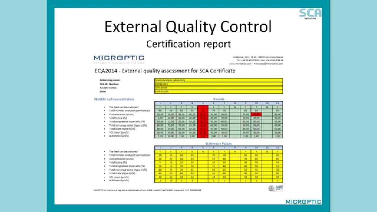External Quality Control - CASA System SCA Evolution (Human Edition ...