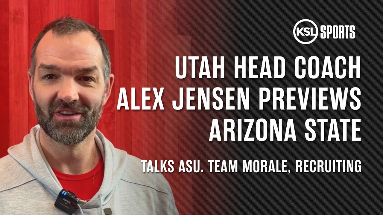 Utah Head Coach Alex Jensen Previews Arizona State - YouTube