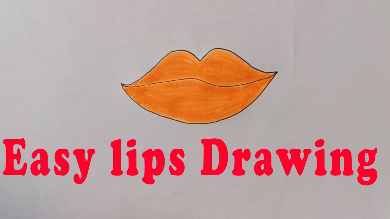 easy lips drawing / easy drawing - YouTube