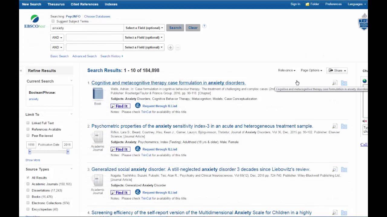 Introduction to PsycINFO - YouTube