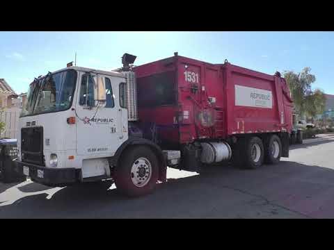 Republic Services - Heil Python 1531 on Recycle with a Creaking Arm ...