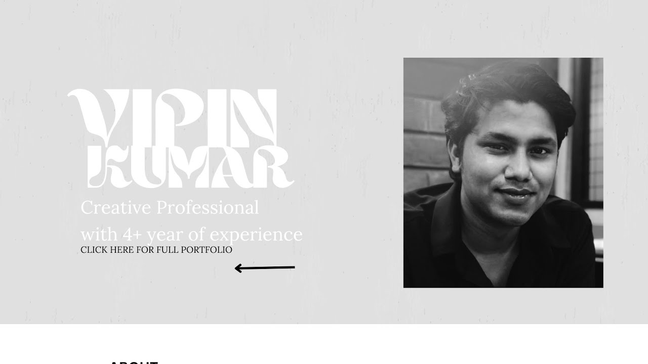 GRAPHIC DESIGNER PORTFOLIO VIDEO FORMAT (Vipin Kumar) - YouTube