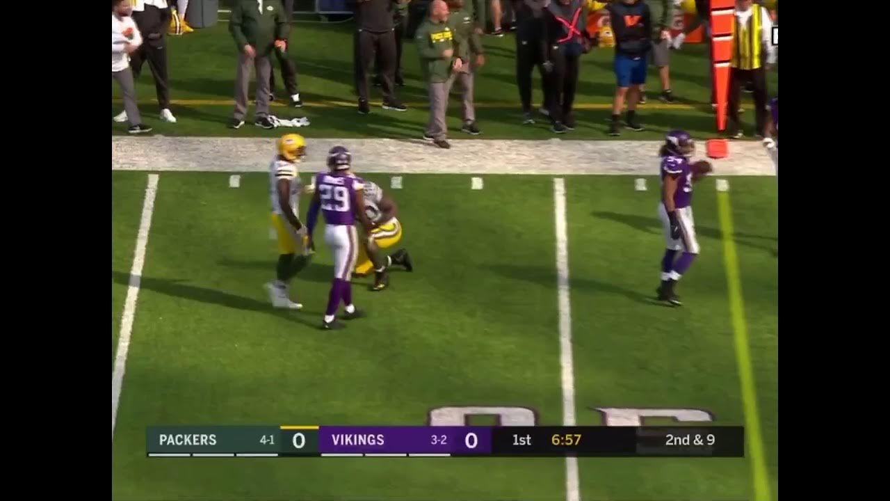 Aaron Rodgers Gets Carted off the Field After Shoulder Injury | Packers vs Vikings Week 6 - YouTube