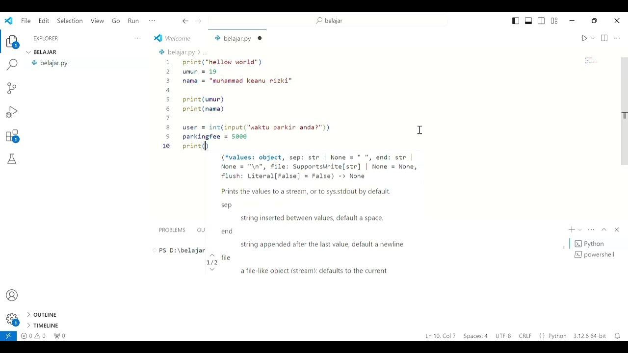 TUGAS MATKUL ALGORITHM AND PROGRAMMING/BIAYA PARKIR - YouTube