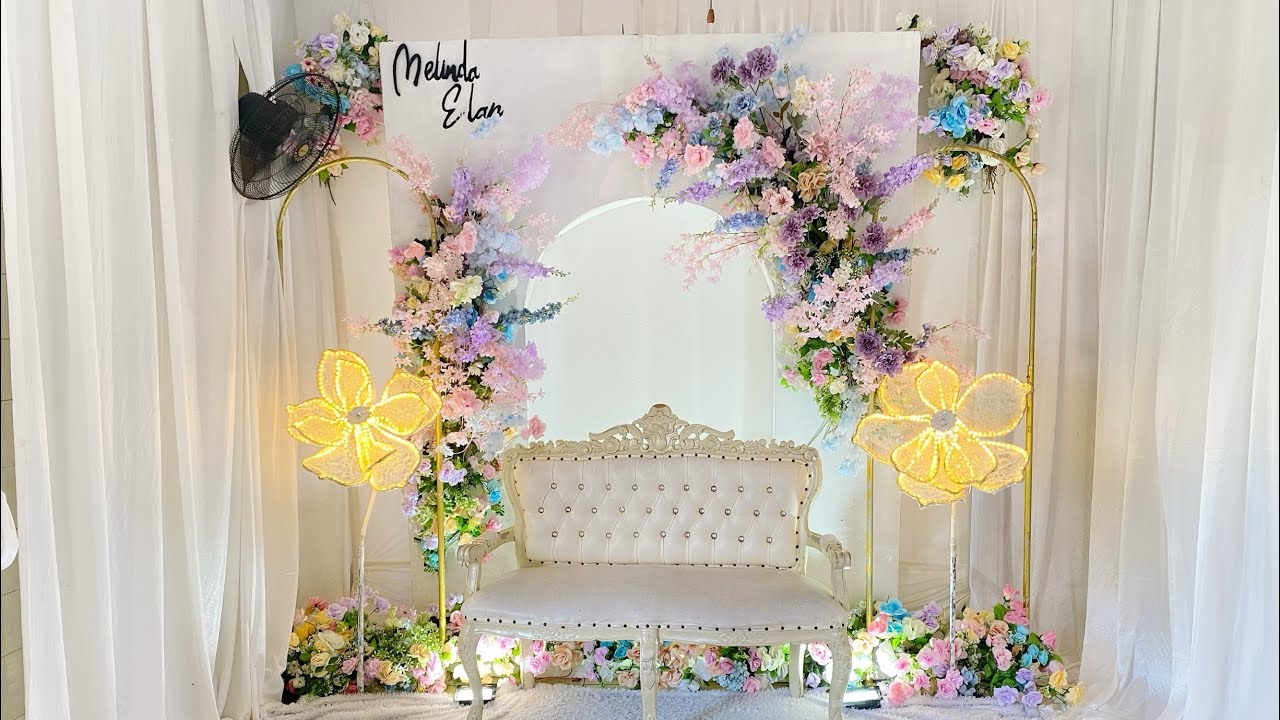 Membuat dekorasi nikahan simple dan mudah - YouTube