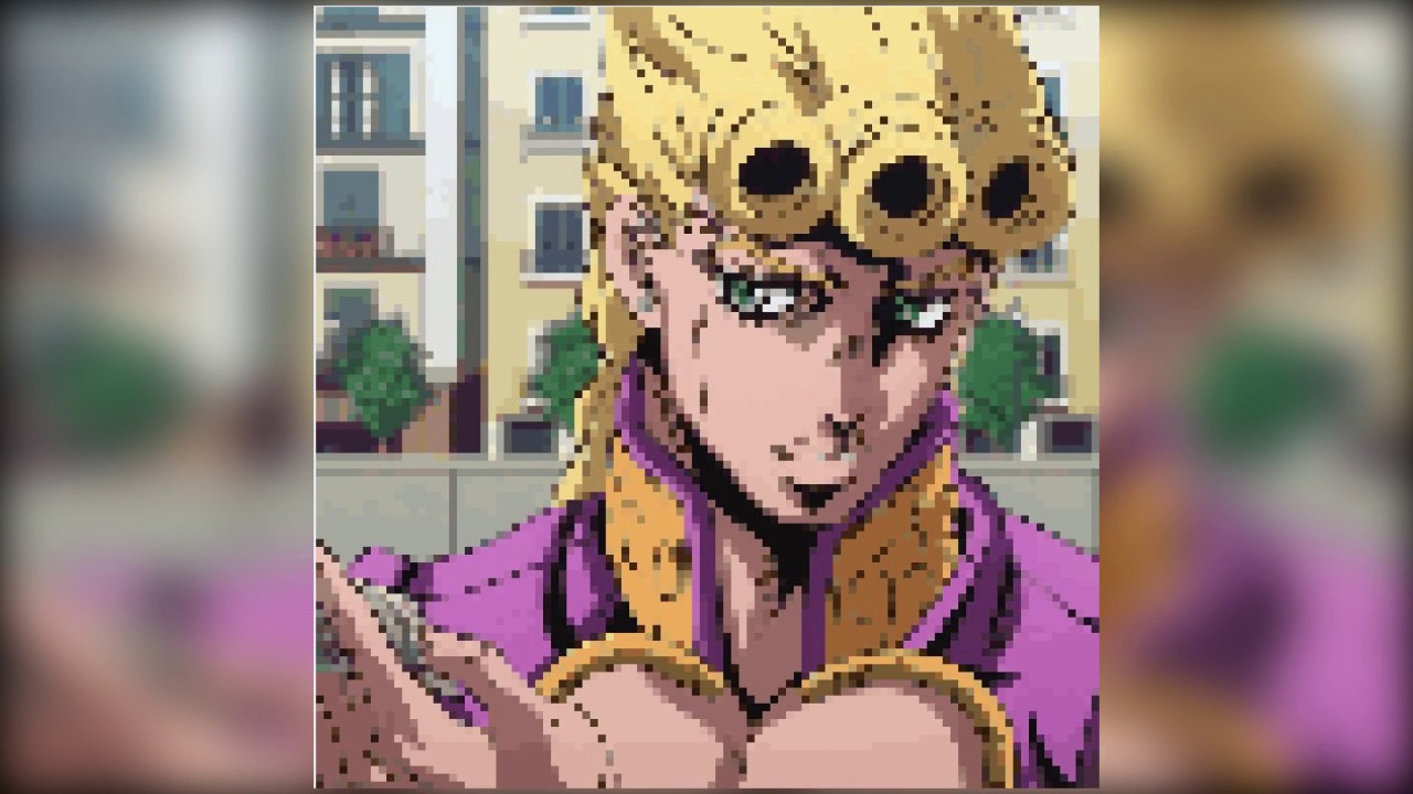 Joruno Jobāna (Giorno Giovanna). Painting pixel art # 6 - YouTube