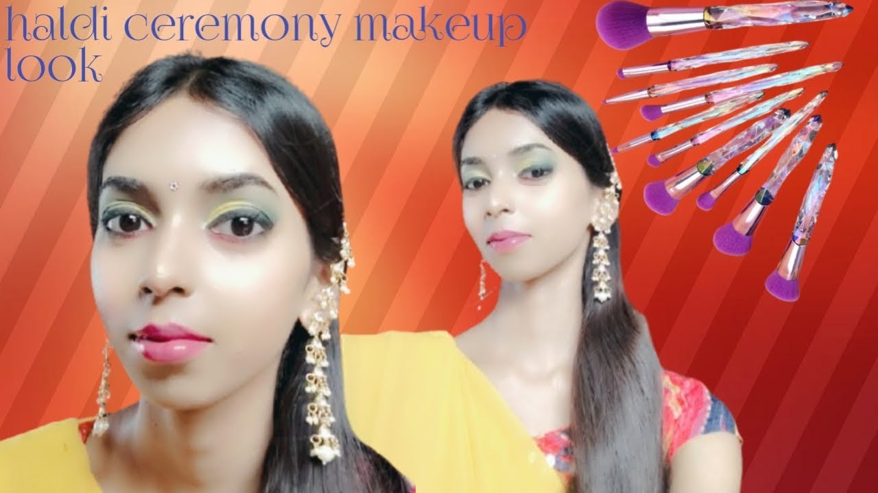 How to create haldi ceremony makeup look / simple Mein haldi makeup ...