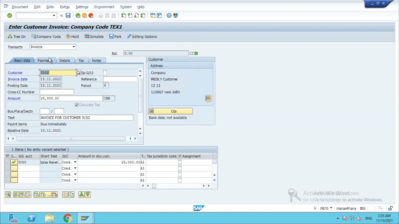 SAP TCODE FB70 AND F 22 FOR CUSTOMER INVOICE YouTube