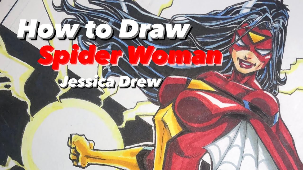 How to Draw Spider Woman/Jessica Drew - YouTube